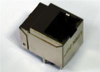 China HFJV1-E2450RL Vertical RJ45 Jack 10 / 100BASE-TX  Magnetic Ethernet Connector for sale
