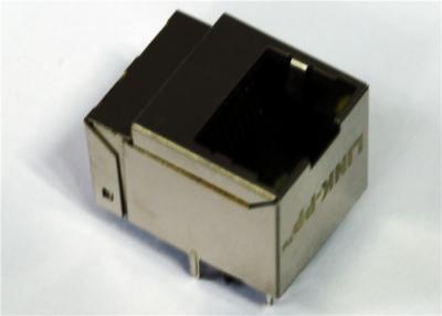 China HFJV1-E2450RL Vertical RJ45 Jack 10 / 100BASE-TX  Magnetic Ethernet Connector for sale