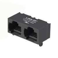 China E5J88-00AJG2-L Dual Port 1X2 Rj45 Jack Right Angle LPJE201NNL for sale