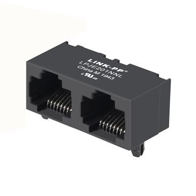 China E5J88-00AJG2-L Dual Port 1X2 Rj45 Jack Right Angle LPJE201NNL for sale