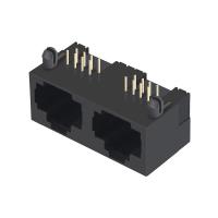 China E5J88-00AJG2-L Dual Port 1X2 Rj45 Jack Right Angle LPJE201NNL for sale