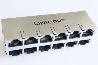 China 2 X 6 Multi Port Stacked RJ45 Modules fro Circuit Board Lead Free J20-0015NL for sale