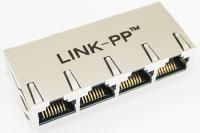 China Pulse JG0-0025NL10/100/1000 Base-T Quad Port Magjack 10-pin RJ45 for sale