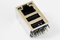China Pulse JW0-0009NL RJ45/Dual USB Combo Single RJ45 In Combination With 2USB Ports for sale
