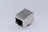 China LPJ0011BBNL 1×1 Integrated RJ45 Connector Tab Down With LED LU1S041F-43 LF for sale
