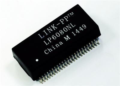 China Dual Port SMD Gigabit Magnetic POE Transformer / POE+ Isolation Magnetic LP6080NL for sale