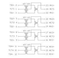 China SM51589L / SM51589PEL LAN Transformer 10/100/1000 Base - T PoE Modules for sale