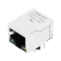 China RJ3T113N RJ45 Magjack LPJ0011FBNL W / LED 4 Cores Circuits PCB Connectors for sale