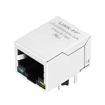 China LPJG0926HENLS4R PoE+ RJ45 Connector with Through-Hole Reflow for sale