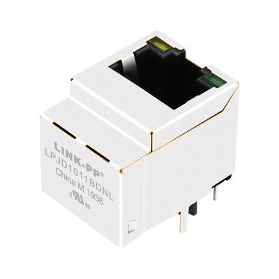 China Vertical Step File RJ45 Jack HFJV1-2450-L12RL 10/100Base-T LPJD1011BDNL for sale