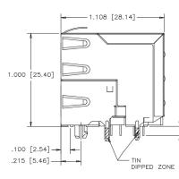 China RJSAE538002 Stacked 2X1 RJ45 Modular Jack 8P8C LPJE218-0CNL for sale