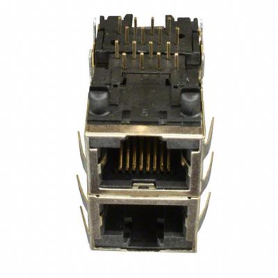 China RJSAE538002 Stacked 2X1 RJ45 Modular Jack 8P8C LPJE218-0CNL for sale