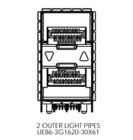 China UE86-3G1620-30361 SFP 2X1 Cace Connector with EMI Finger Light Pipe for sale