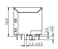 China 74980101200 10/100BASE-TX Vertical RJ45 Jack Non-PoE THR Mount for sale