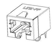 China TE 106066-2 Low Profile RJ45 Modular Jack With Insulating Tape for sale