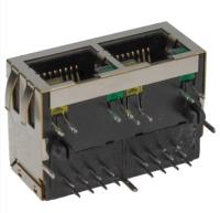 China 62F-1201YGD2NL 1X2 RJ45 Connector With 10/100 Base-TX Magnetic for sale