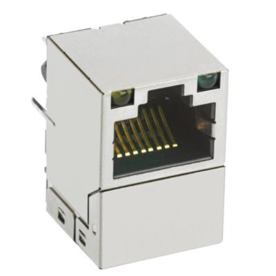 China Vertical RJ45 Magjack SI-46019-F 1X1 Support 10/100Base T Speed for sale