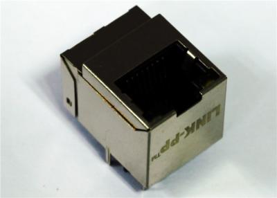 China HFJV1-E1G46-L12RL Equivalent Ethernet Connectors 1G EXT TEMP Vertical RJ45 MAG for sale