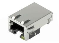 China 1840437-1 Mid-Plane Gigabit RJ45 Connector Shielded With LEDs for sale
