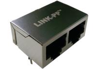 China 5406443-2 Equivalent Ethernet Rj45 Connectors 1X2 8/8 R/A Shielded , LPJEF102DNL for sale