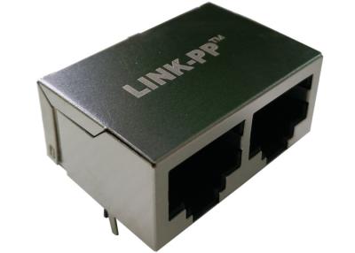 China 5406443-2 Equivalent Ethernet Rj45 Connectors 1X2 8/8 R/A Shielded , LPJEF102DNL for sale