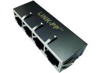 China Cross 5406275-3 MOD JACK 8P8C R/A SHIELDED 1x4 Port  Connector 8p8c for sale