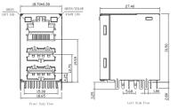 China ARJ-150A Cross Abracon RJ45 1000 Base-T / Dual USB Combo Jack, LPJU5832B50NL for sale