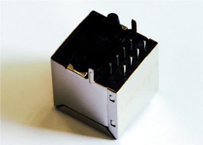 China LPJE681-3DNL Shielded Vertical RJ45 Jack , 1 x 1 Port IEEE802.3 Ethernet for sale