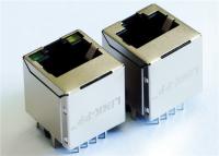 China Custom 1 x 1 Vertical RJ45 Jack , Shielded RJ Plug Connector 51F-1204GYD2NL for sale