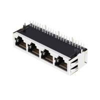 China HFJ14-1G01ERL 1x4 RJ45 Connector With 1000 Base-T Magnetic Modules for sale