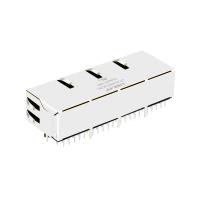 China HFJ14-1G01ERL 1x4 RJ45 Connector With 1000 Base-T Magnetic Modules for sale