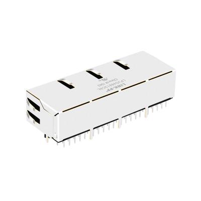 China HFJ14-1G01ERL 1x4 RJ45 Connector With 1000 Base-T Magnetic Modules for sale