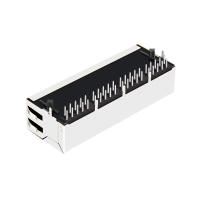 China HFJ14-1G01ERL 1x4 RJ45 Connector With 1000 Base-T Magnetic Modules for sale