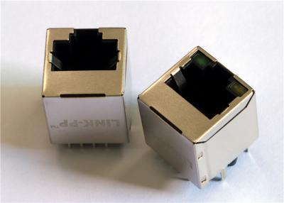 China 51F-1203GYD2NL Vertical RJ45 Jack Straight Entry 10/100 Magnetic Connector for sale
