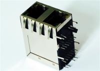 China Stacked 2x1 Rj45 Magjack With LED 0845-2G1T-S4 Modular Connectors 10/100Base-T for sale