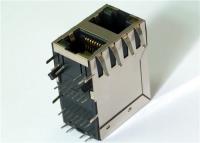 China Double 1000Base-T Rj45 0845-2D1T-S4 Socket Ethernet Gigabit Magjack for sale