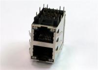 China Two Ports RJ45 Connector LED Integrated 100M Magnetics LPJ17087AENL for sale