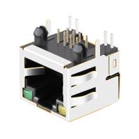 China LPJE101-0AG-MYNL Shielded RJ45 Modular Jack with Yellow Green LEDs for sale