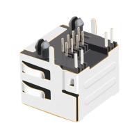 China LPJE101-0AG-MYNL Shielded RJ45 Modular Jack with Yellow Green LEDs for sale