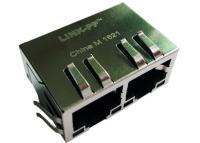 China ARJM12A1-811-AB-EW2 Multi - port  RJ45 Female Jack 1 X 2 Tab Down 5G Base - T for sale