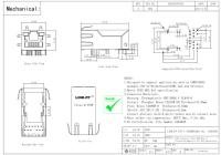 China 0826-1X1T-M1-F CONN MAGJACK 1PORT 1000 BASE-T AutoMDIX for sale
