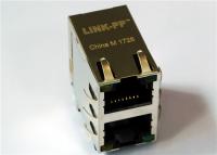 China XRJD-S-21-8-8-1  RJ45 Stackable 2x1 Connector with Yellow/ Green LEDs for sale