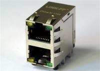 China XRJD-S-21-8-8-4 Stacked LED RJ45 Connector Modular Jack 2 x 1 Tab-Up and Down for sale