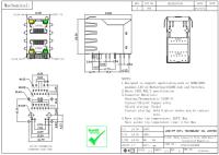 China XRJH-21C-1-HD3-170 Stacked RJ45 1000Base-T LPJG17103ADNL Through Hole Assembly for sale