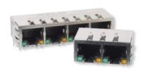 China 1x4 RJ45 Connector HFJ14-1G01ER-L12RL For Gigabit Ethernet Application for sale