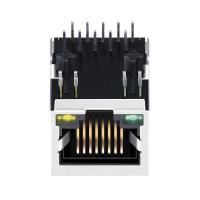 China HY911130AE 1000Base-T RJ45 Magnetic Jack with Green Yellow LED for sale