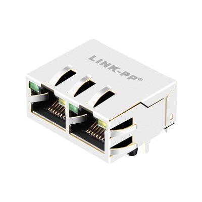 China 1000base-T Tab Up Female RJ45 Connector With Magnetics 1840538-6 for sale