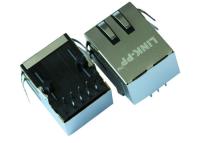China ARJ11B-MBSBQ-A-B-EMU2 Tab Down 1 X 1 Port RJ45 Ethernet Jack With G/Y LED for sale
