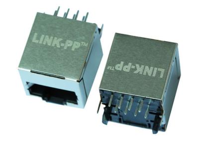 China ARJ11G-MBSD-LU2 Vertical RJ45 Jack With 10 / 100M Magnetics , Router RJ45 for sale