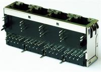 China JG0-0035NL 4 Ports 1000Base Magnetic Integrated Rj45 Socket LED for sale